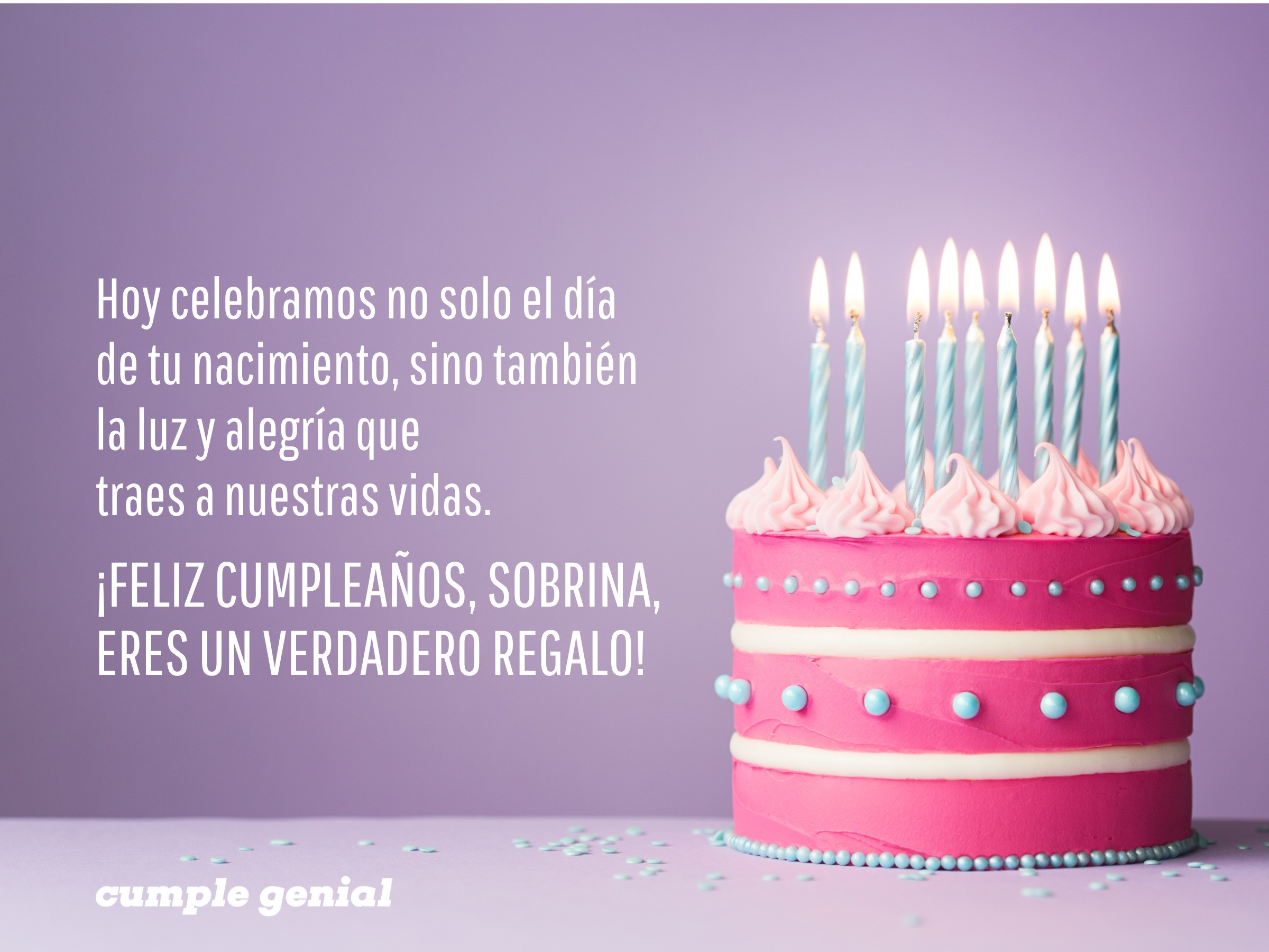 Tarjetas de Cumpleaños para una Sobrina para dedicar con cariño ...