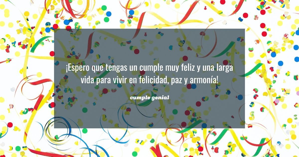 Que tengas un cumple muy feliz - Cumple Genial